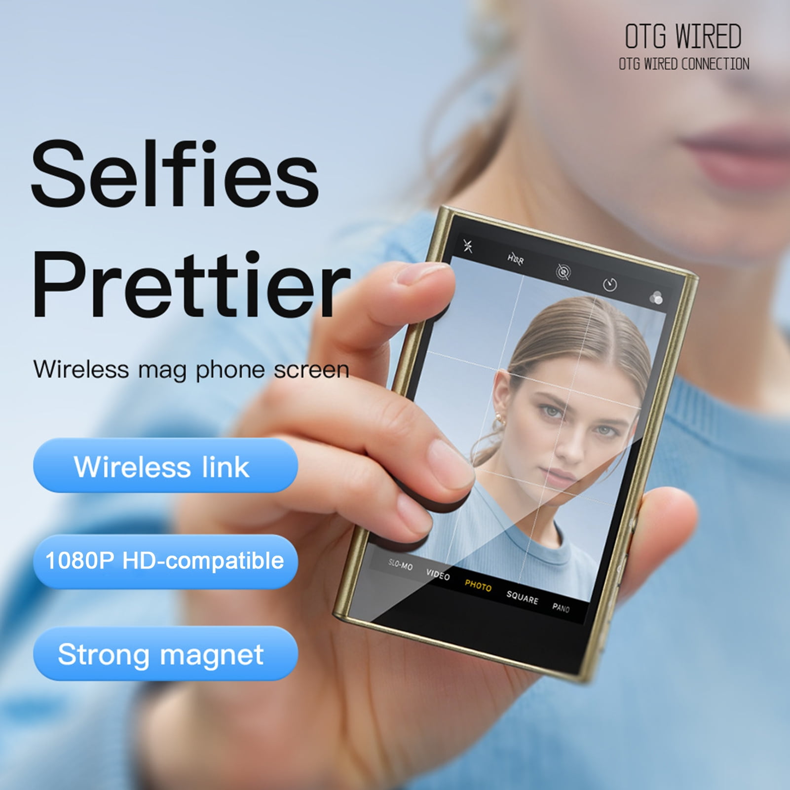 Chatgetd Vlog Selfie Monitor Screen Adjustable Universal Magnetic Mount ...