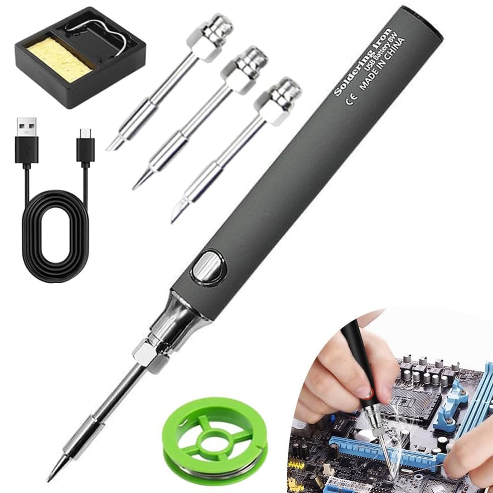Chatgetd Wireless Soldering Pen Fast Heating 3-speed Temperature ...