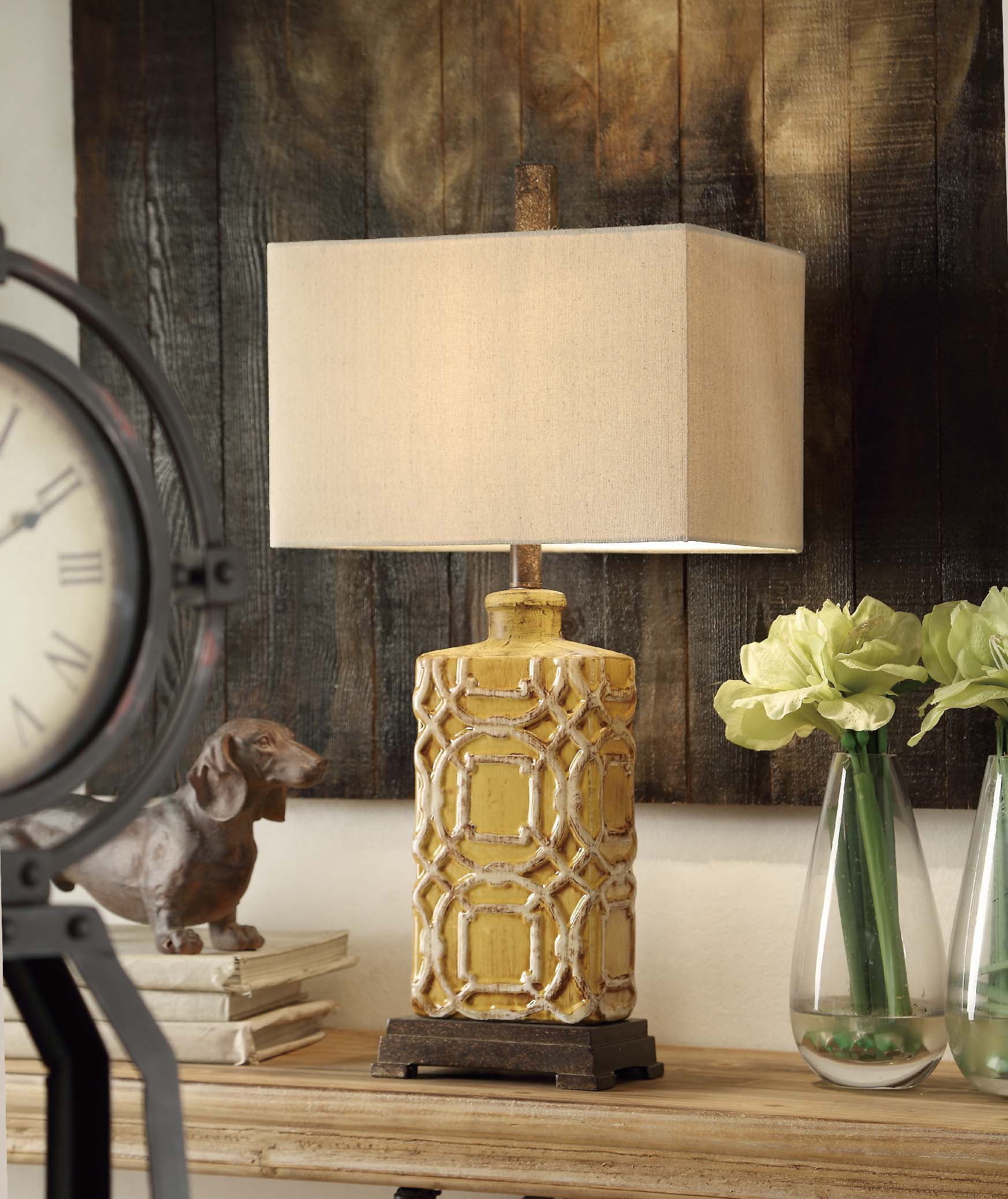 Chatham 28.5-Inch Table Lamp, Antique Yellow - Walmart.com