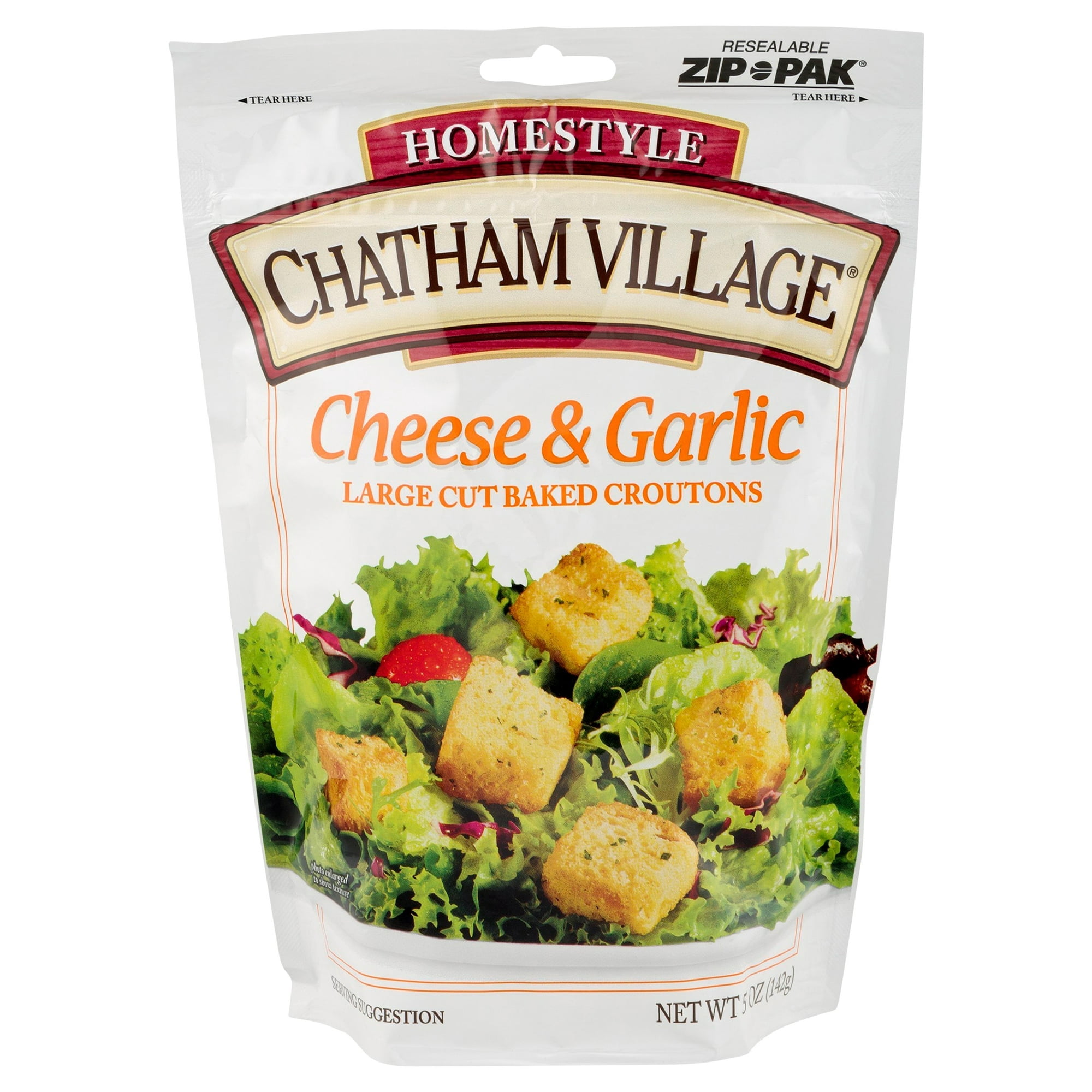 Chatham Village Large Cut Cheese and Garlic Croutons, 5 oz. Bag pack of ...