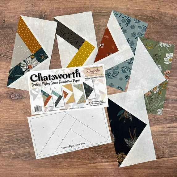 Chatsworth Braided Flying Geese Foundation Paper by Doug Leko for ...