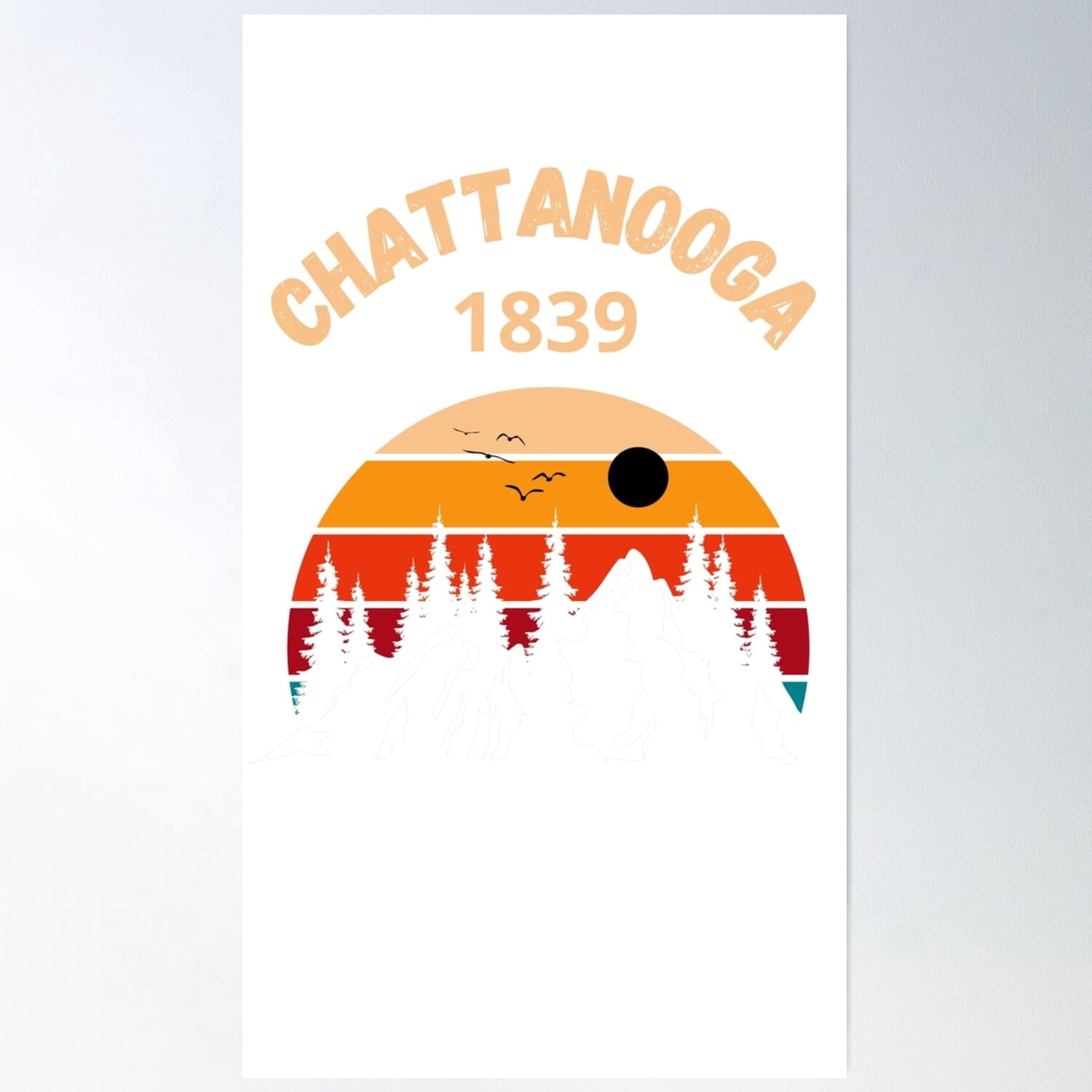 Chattanooga, A City In Southeastern Tennesse. Poster Wall Art, Modern ...