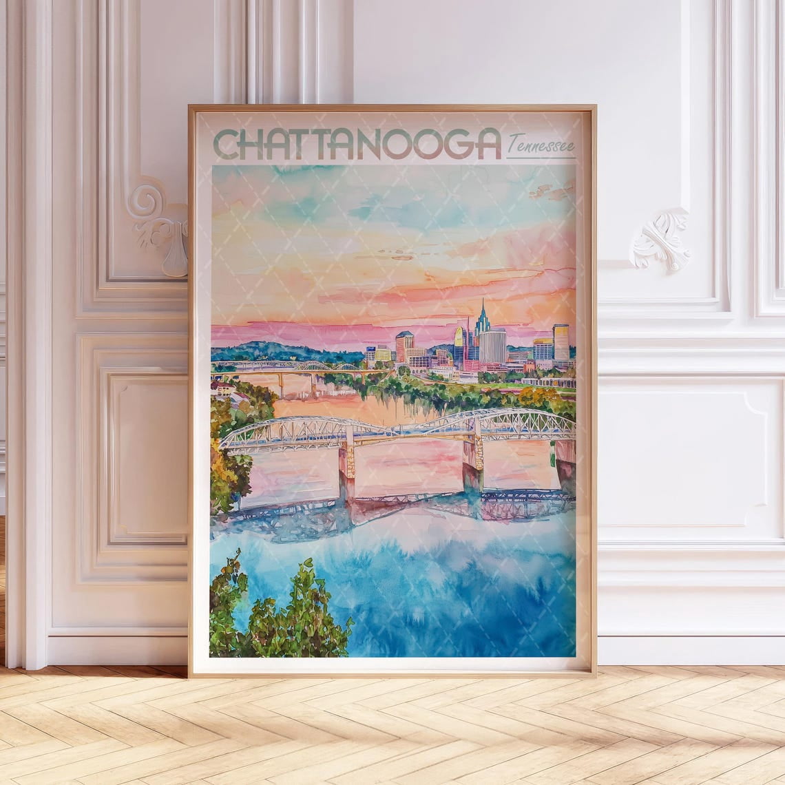 Chattanooga Tennessee Usa Travel Poster, Unframed Size 16x24 - Walmart.com