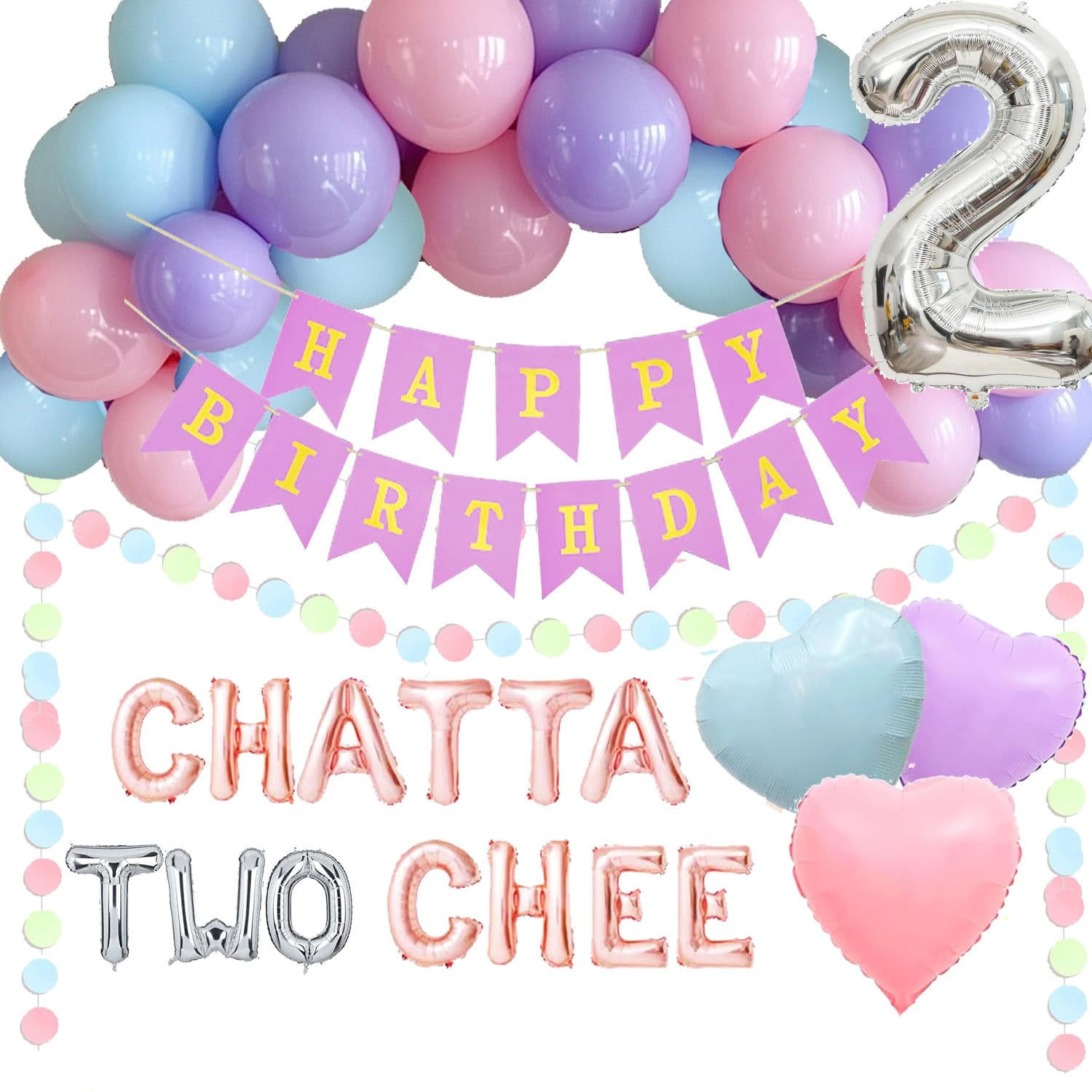 Chattatwochee Birthday Party, 2nd Birthday Decorations KKS1 for Girl ...