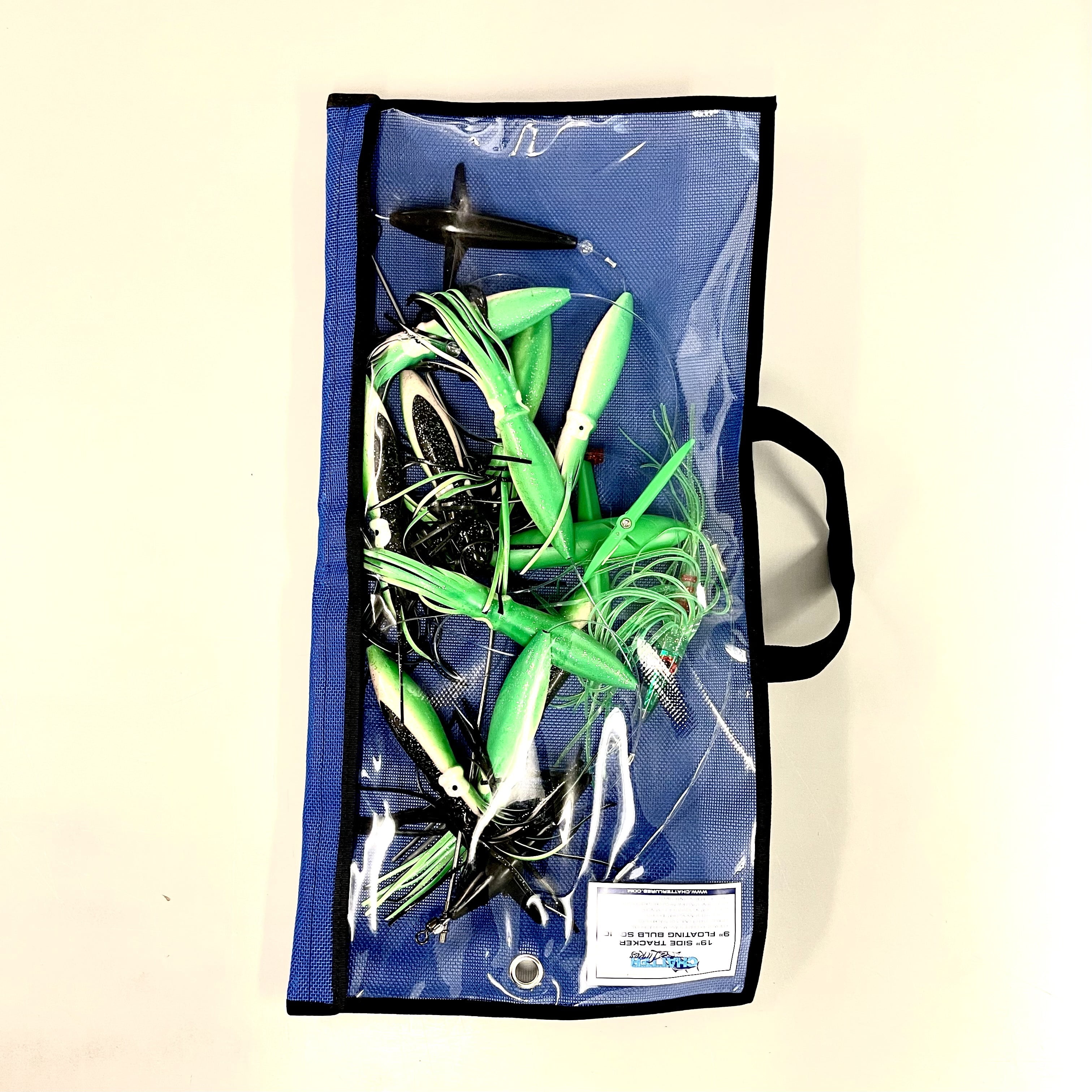 Chatter Lures 19" Side Tracker Spreader Bar- 9" Floating Squid- Green ...