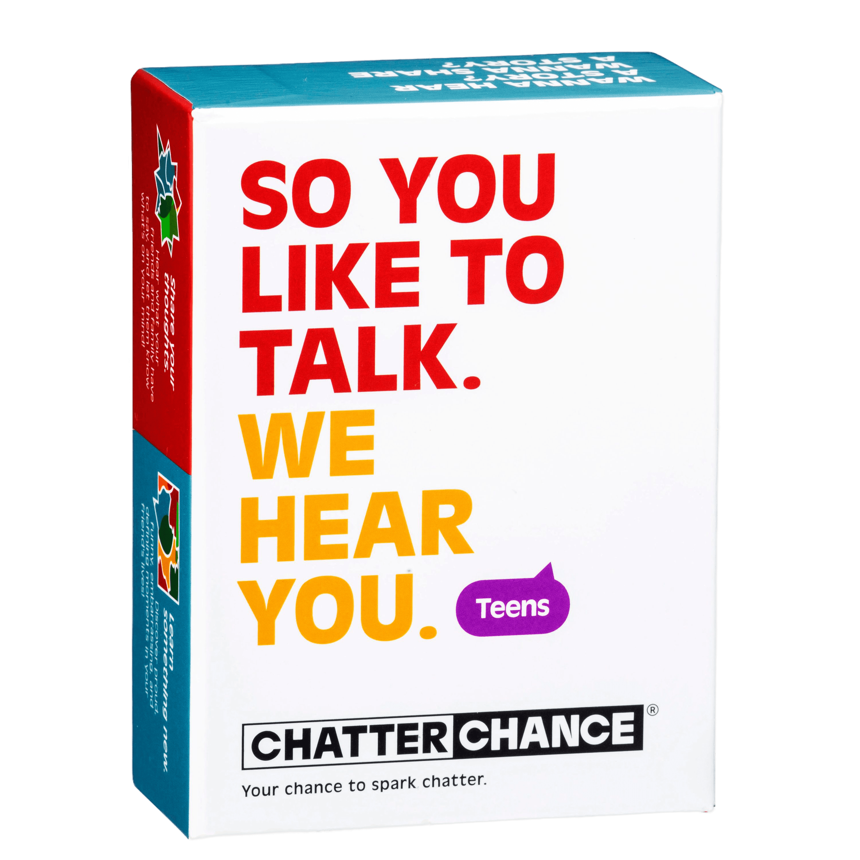 ChatterChance Conversation Starter Card Games for Teens, 80 Questions ...