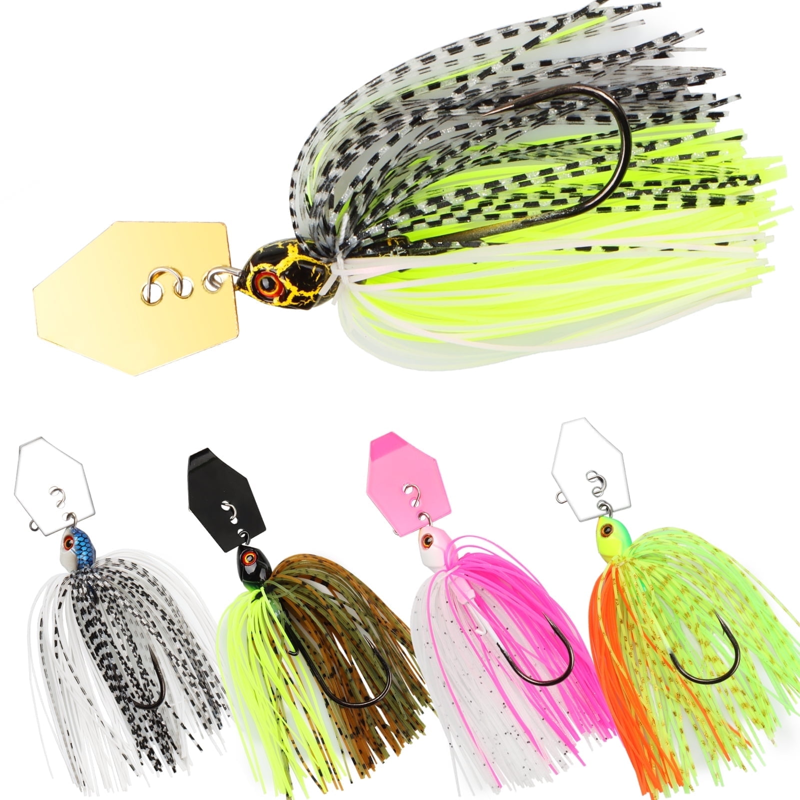 Bladed Jigs Fishing Lures 5pcs Baits Multi-Color Kit for Freshwater ...