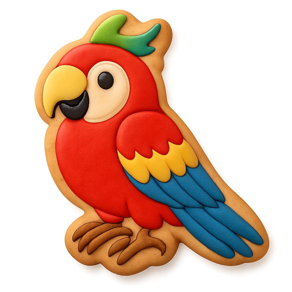 Chatty Parrot Cookie Cutter - 4x2.5" Fun Baking Party Design - Walmart.com