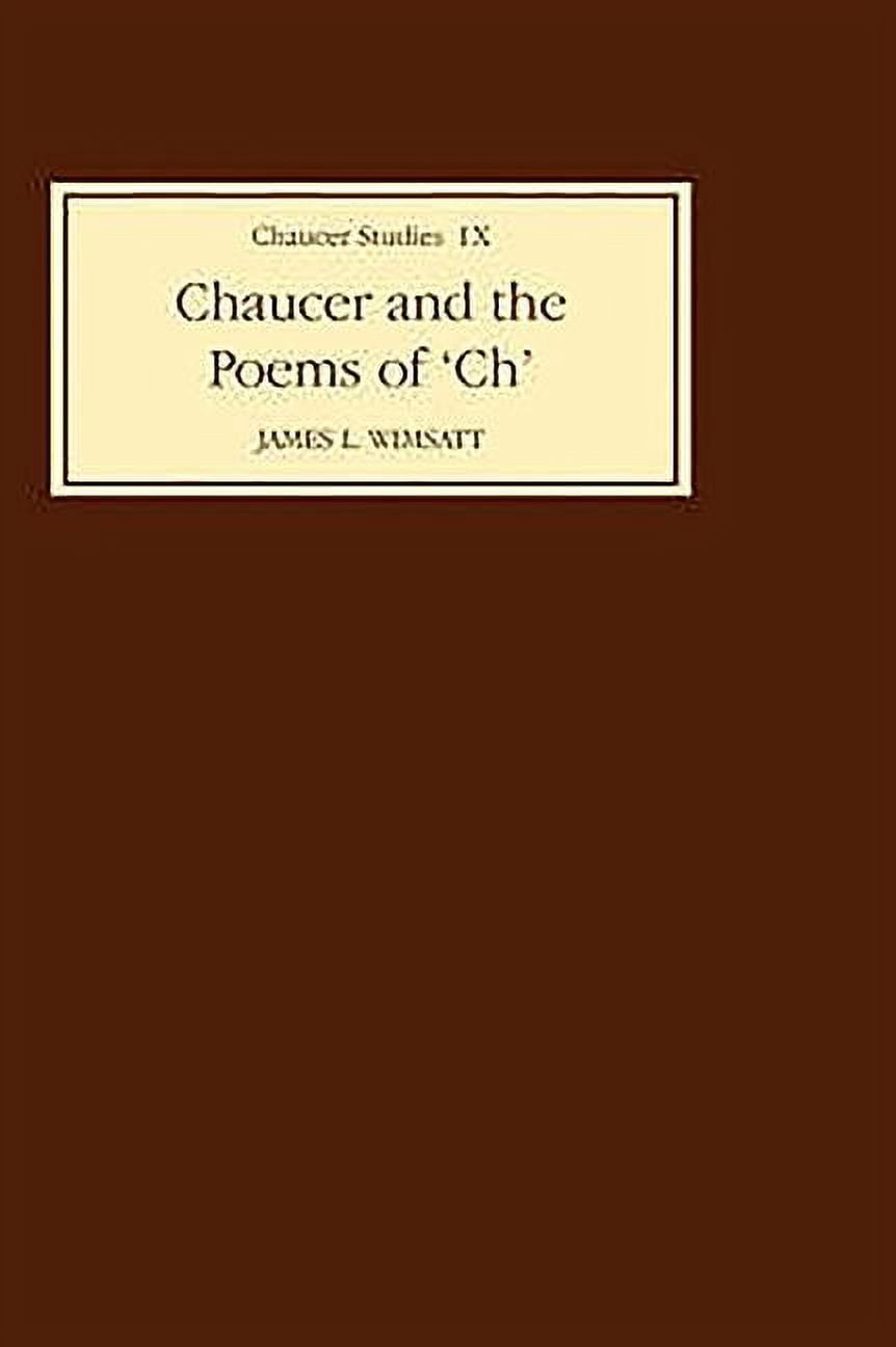 Chaucer Studies Chaucer and the Poems of `Ch', Book 9, (Hardcover ...