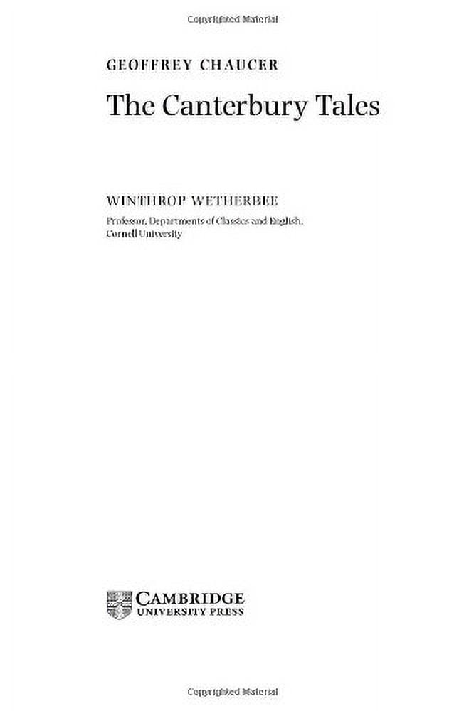 Pre-Owned Chaucer: The Canterbury Tales (Landmarks of World Literature ...