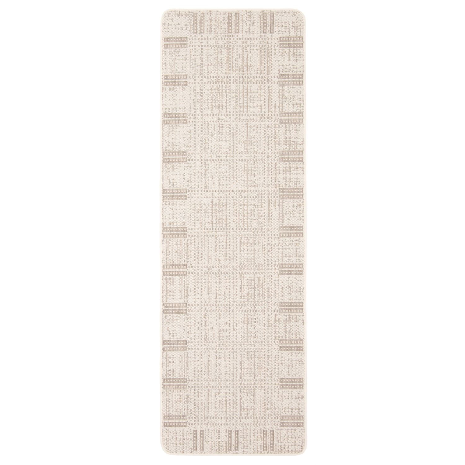 Chaudhary Living 2' x 6.5' Bordered Tonal Indoor Outdoor Rug Runner ...