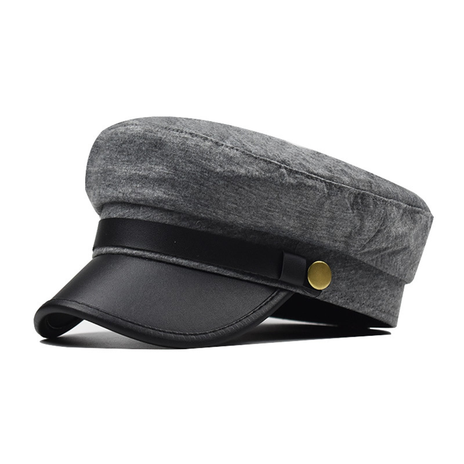 Chauffeur Hat for Men Women Autumn PU Leather Classic Vintage Newsboy ...