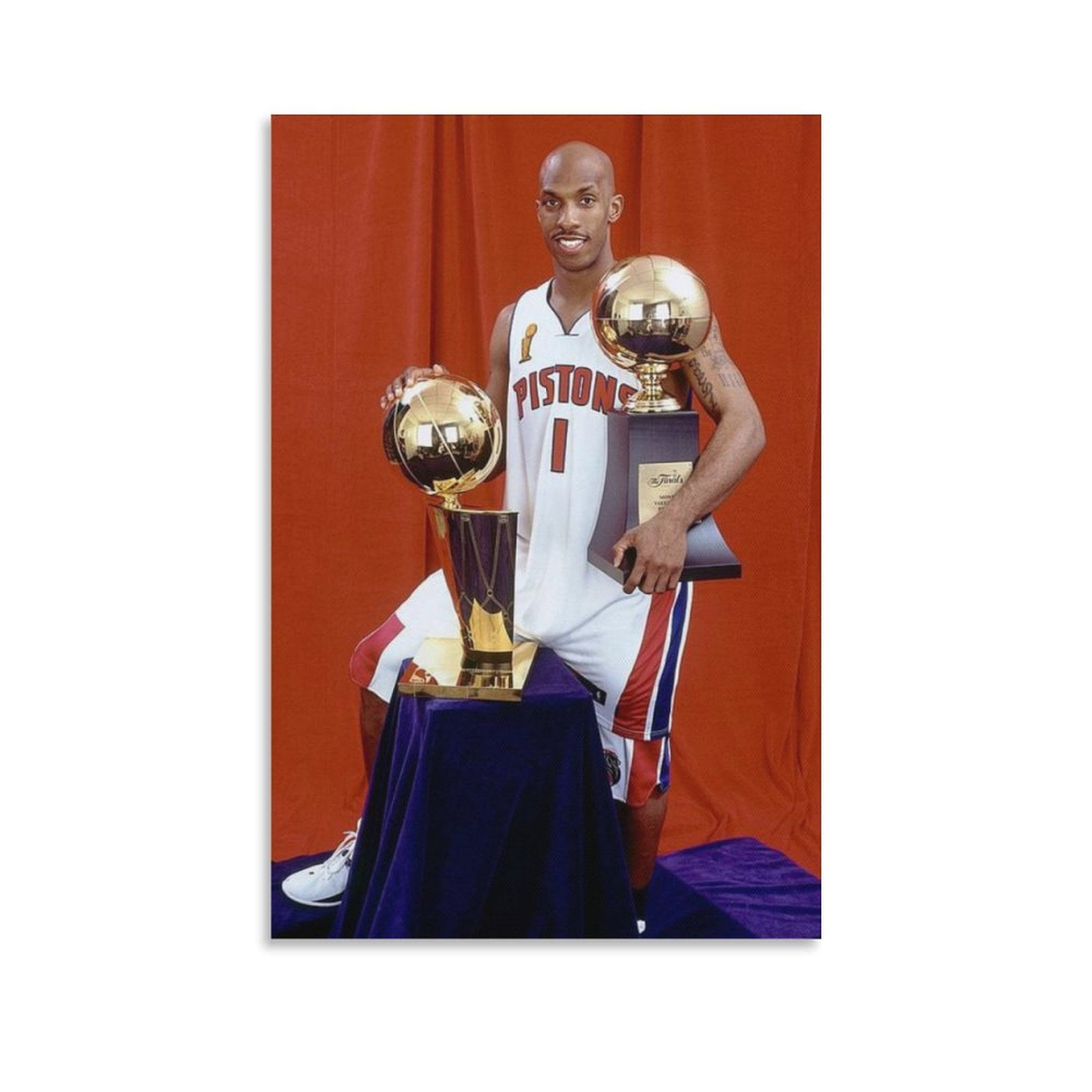 Chauncey Billups Poster Basketball Player (35) Painting On Canvas Wall ...