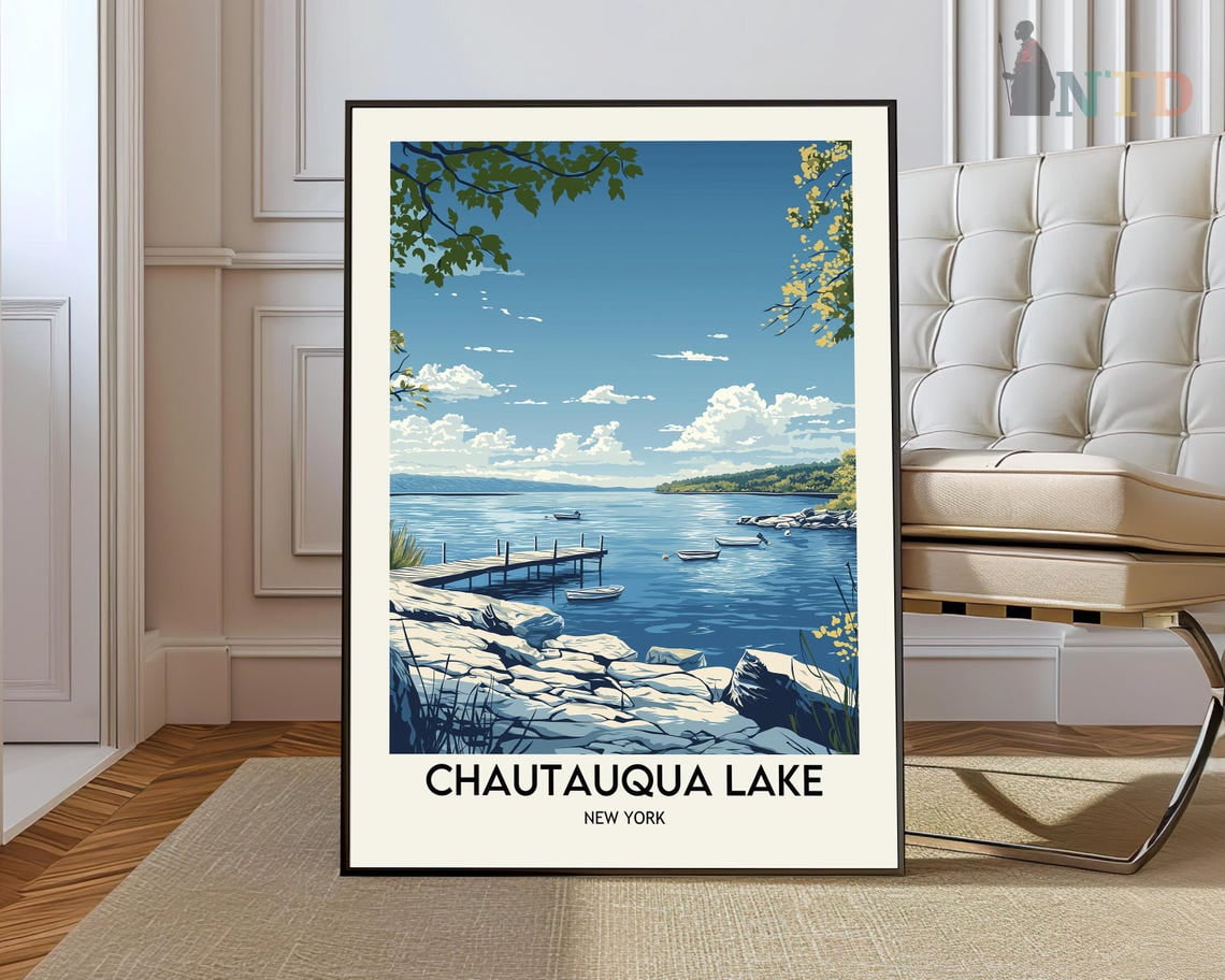 Chautauqua Lake Travel Print Wall Art, Chautauqua Lake - New York City ...