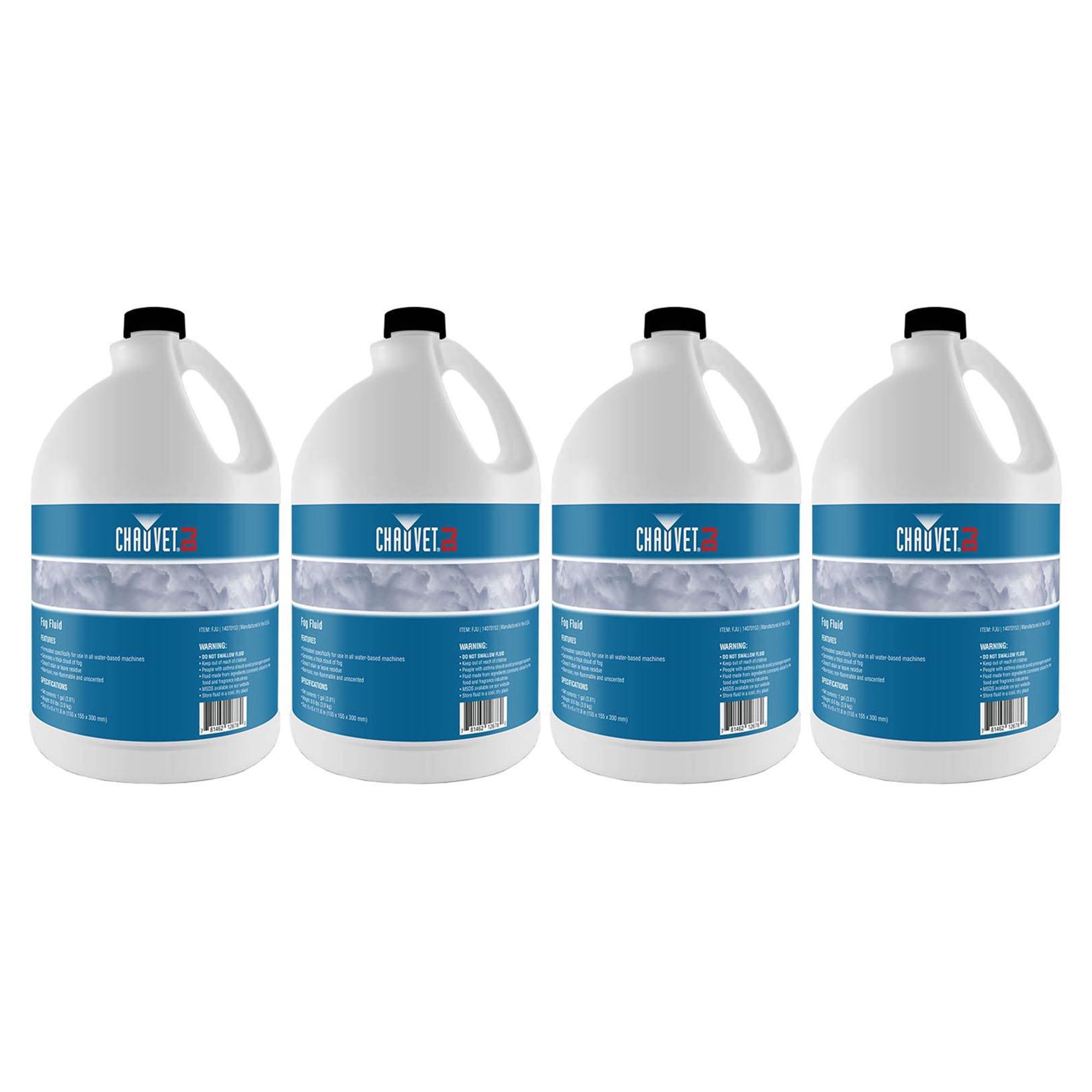 Chauvet DJ Fog Smoke Juice Fluid, 1 Gallon Pack of 4, Safe Water-Based ...