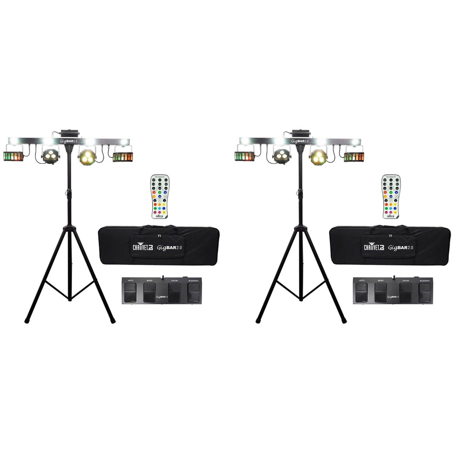 Chauvet DJ 4-in-1 LED GigBAR 2.0 Light FX w/ Tripod+Remote+Footswitch ...