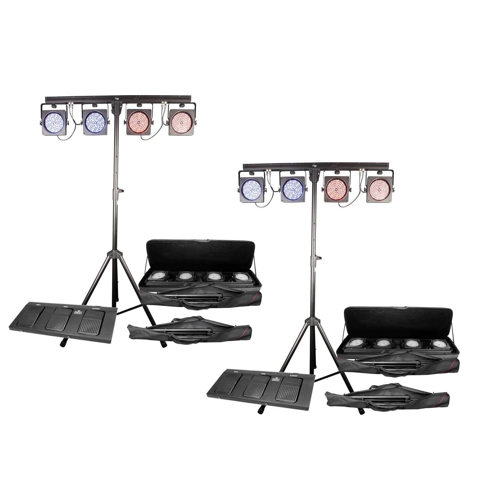 Chauvet DJ 4BAR USB DMX LED Wash Light Systems w/Tripod, Bags ...