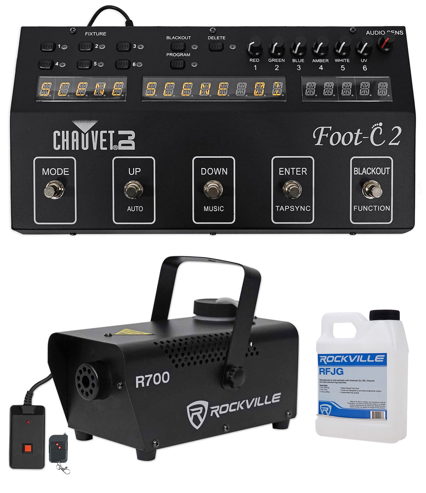 Chauvet DJ Foot C-2 36-Channel DMX Foot Controller w/MIDI Input w ...