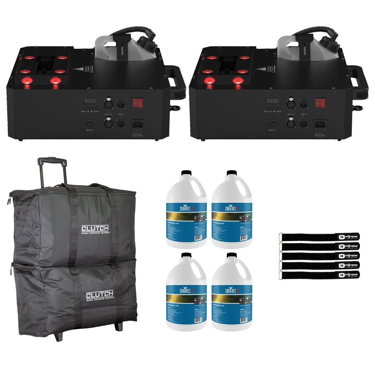 Chauvet DJ Geyser Move Pyrotechnic-Style Effect Fog Machine 2-Pack with ...