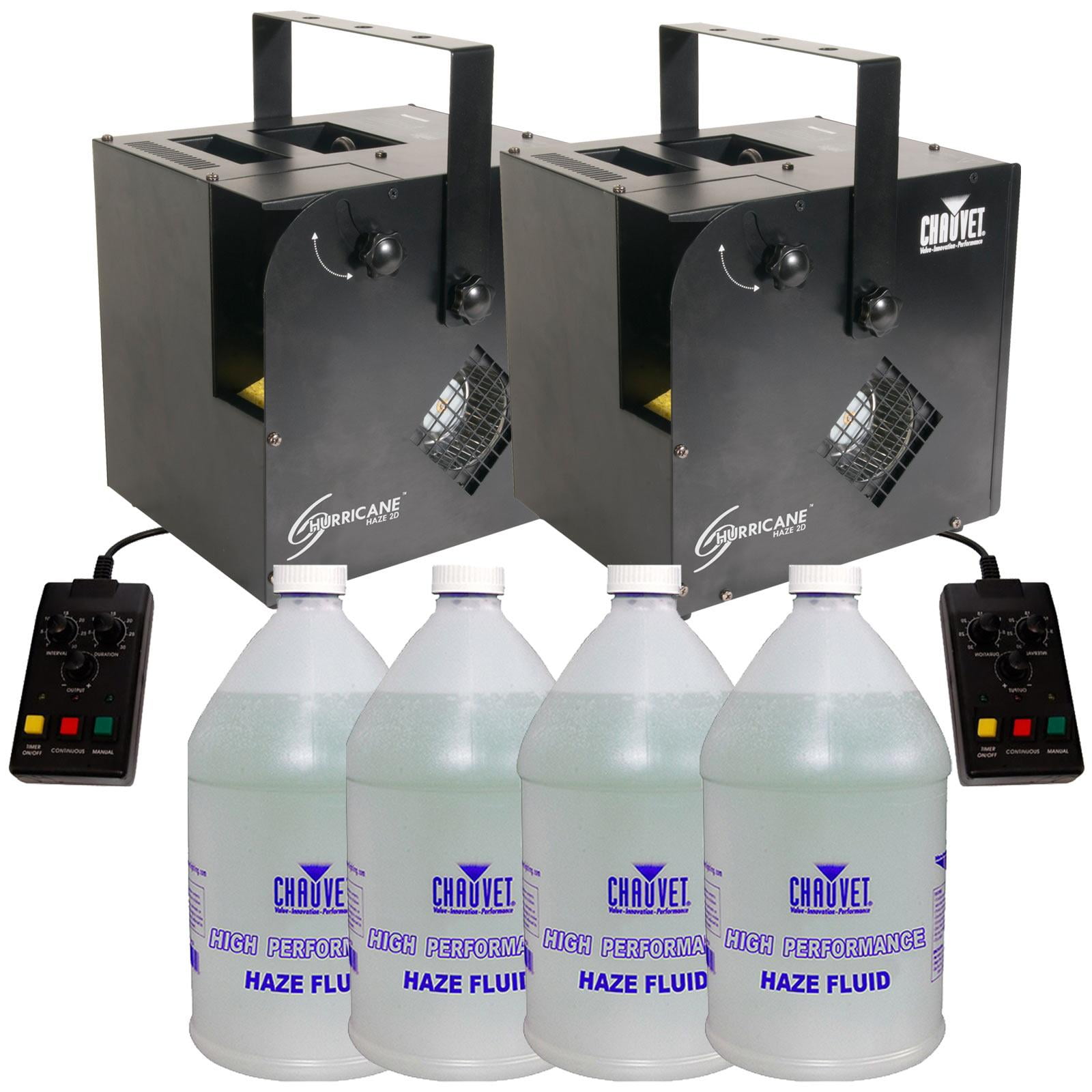 Chauvet DJ Hurricane Haze 2D Haze Machine & 4 Gallons of Hazer Fluid ...
