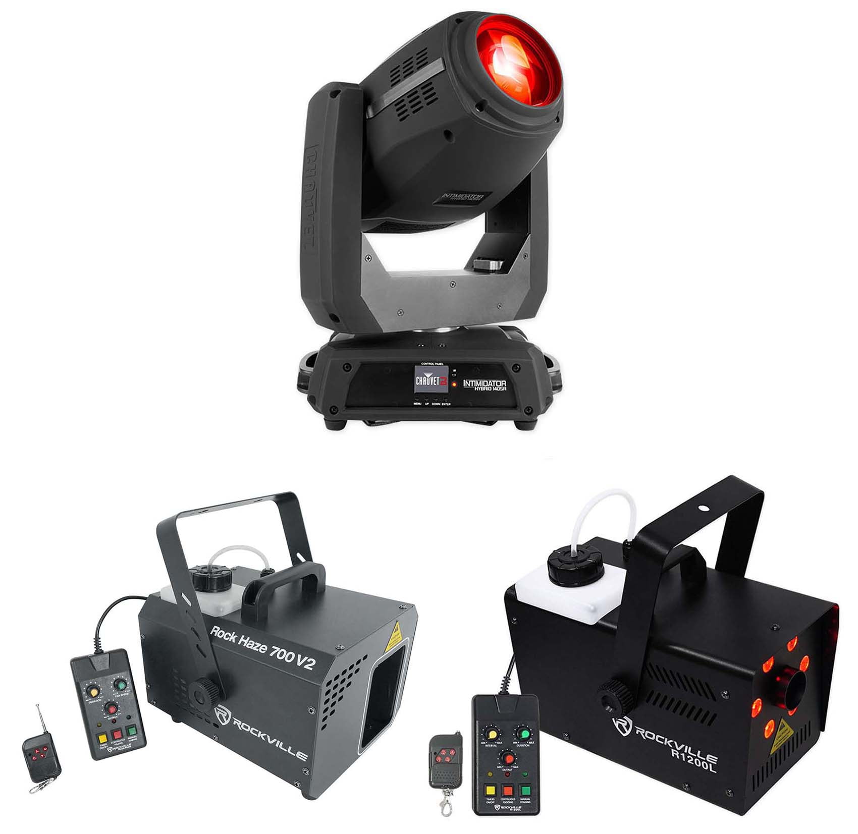Chauvet DJ Intimidator Hybrid 140SR Moving Head Light+LED Fogger+Haze ...