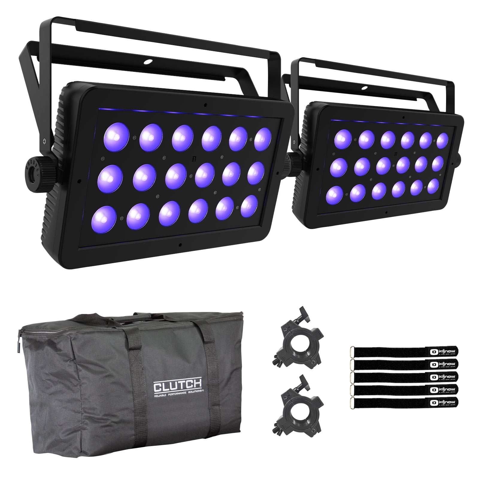 Chauvet DJ LED Shadow 2 ILS Blacklight Panel Wash 2-Pack with Bag ...