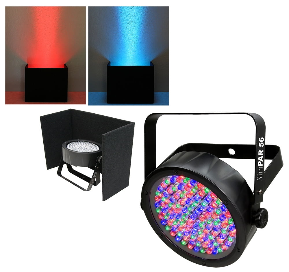 Chauvet DJ Lighting Slimpar 56 Compact RGB LED Uplighting Wash & Up ...