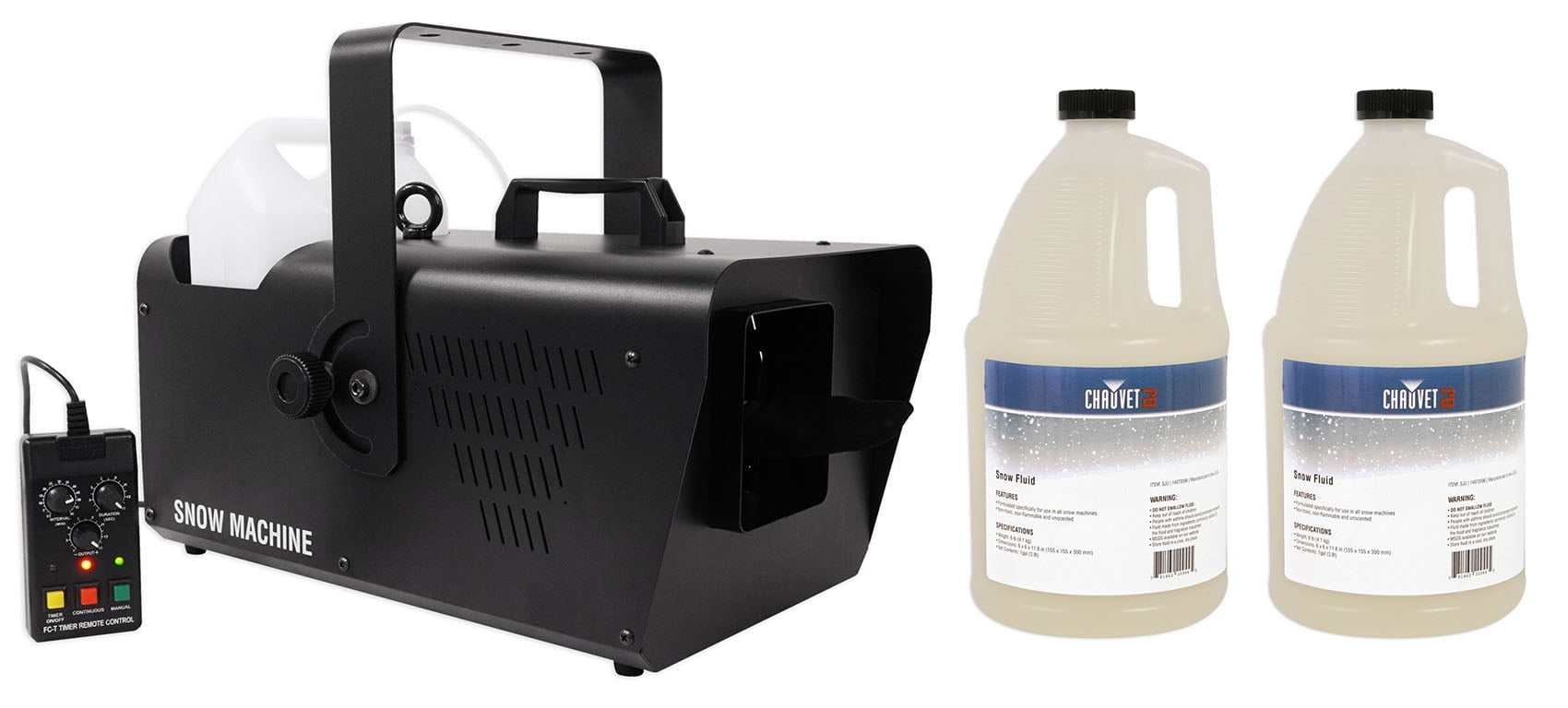 Chauvet DJ SM 250 DMX Snow Machine w/ Wired timer Remote SM250+(2 ...