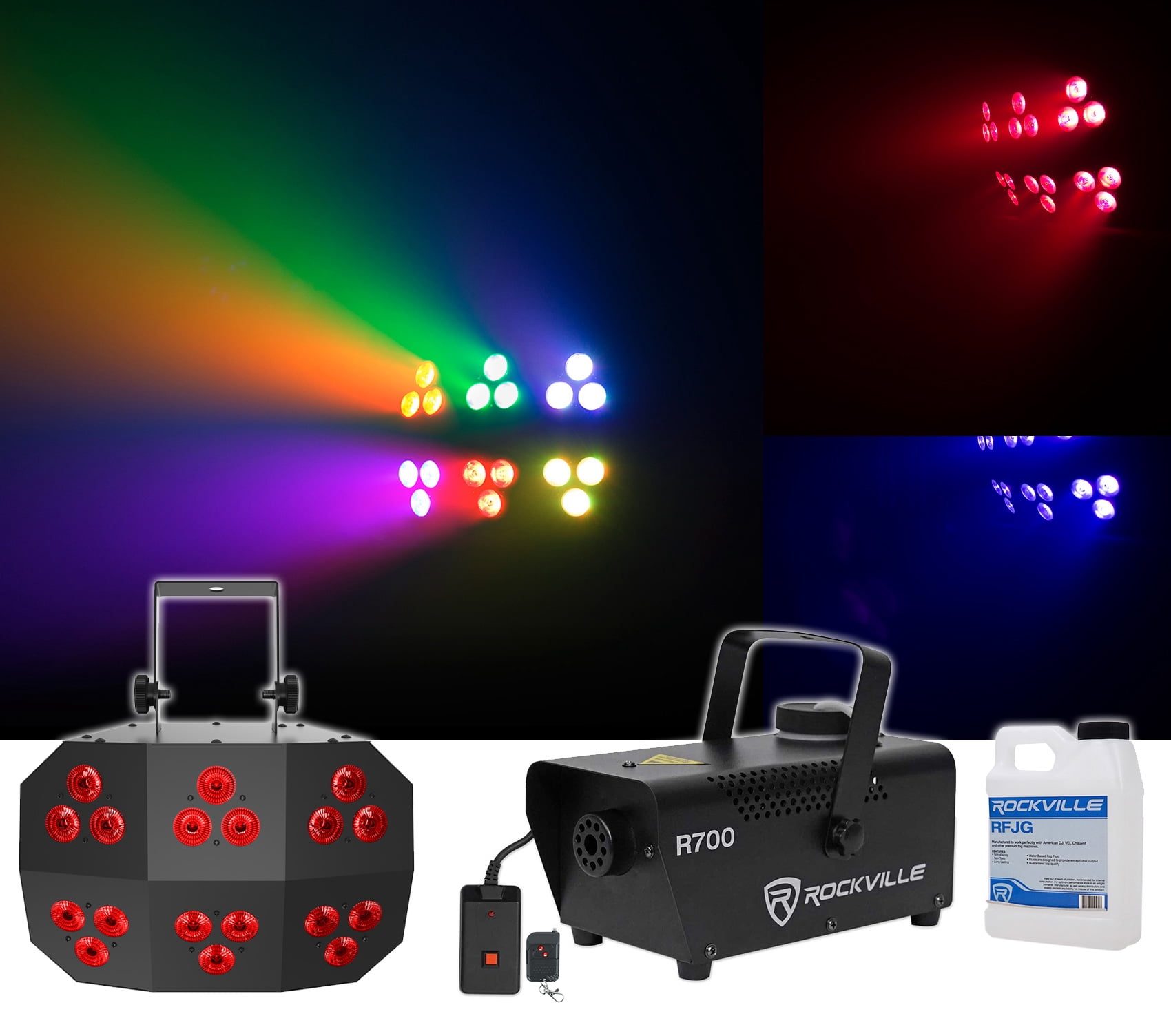 Chauvet DJ Wash FX 2 DMX RGB+UV Eye Candy Effect Dance Floor Wash Light ...
