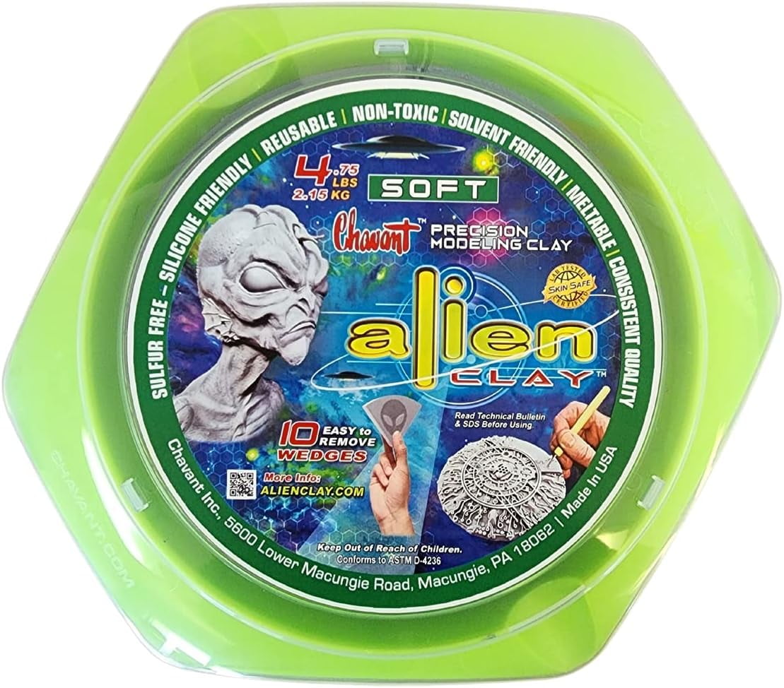 Chavant Alien Clay Soft - 1 Saucer (10x Wedges Total 4.75lb) - Walmart.com