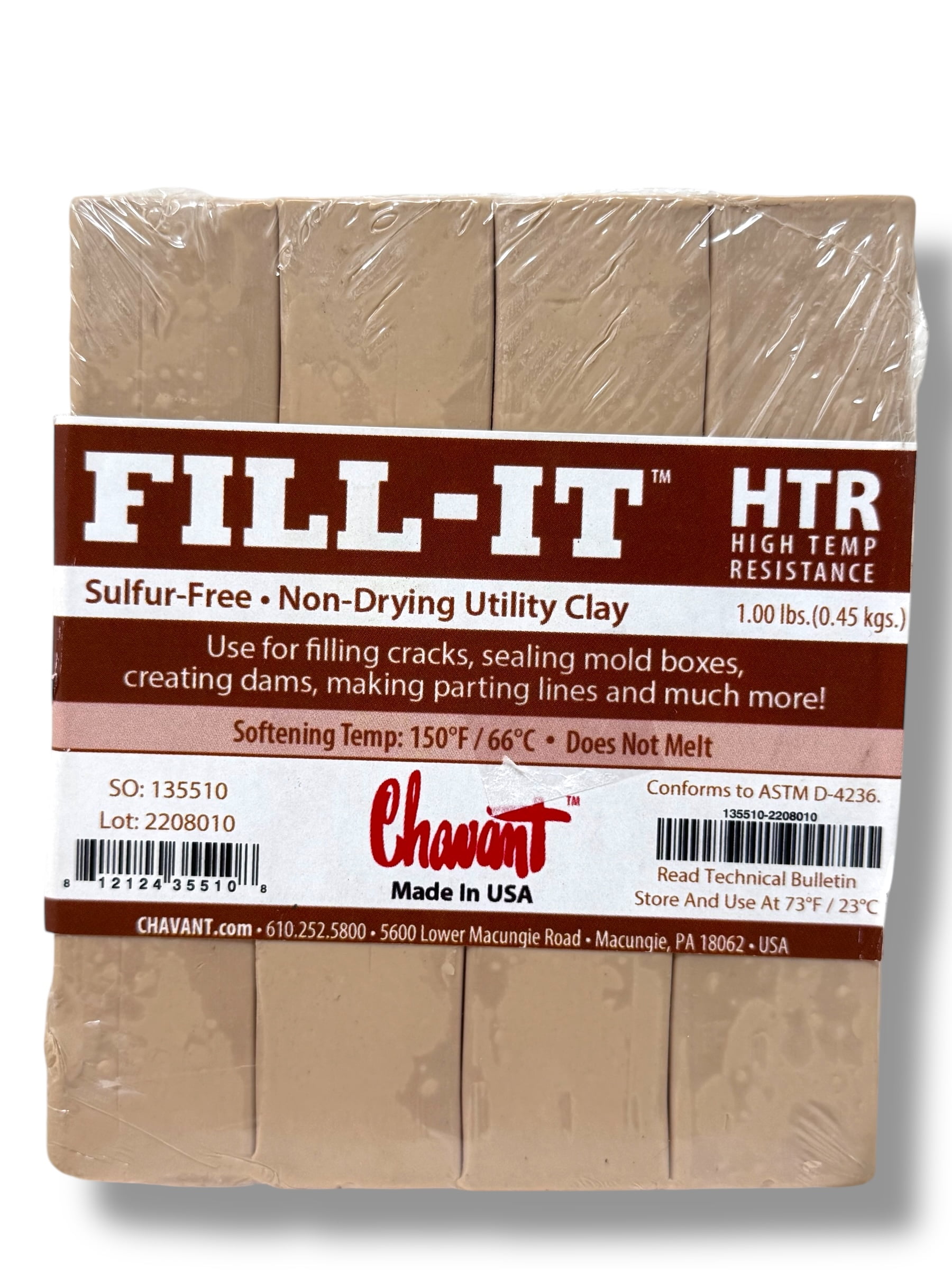 Chavant - Fill-It Cream - High Melt (Mold making putty) 1lb ( 1 Unit ...
