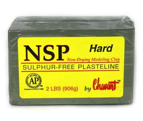 Chavant NSP Hard - 2 Lbs. Professional Oil Based Sulfur Free Sculpting Clay - Green - Walmart.com