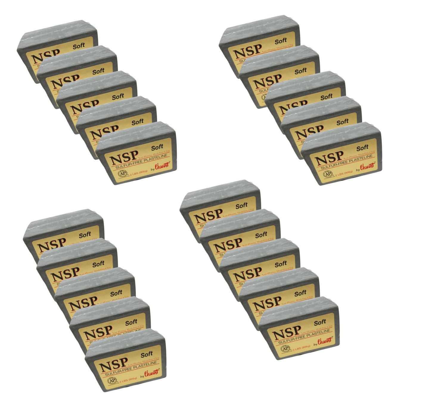 Chavant - NSP - Soft - Green 20x Bricks Full Case ( 40lbs ) - Walmart.com