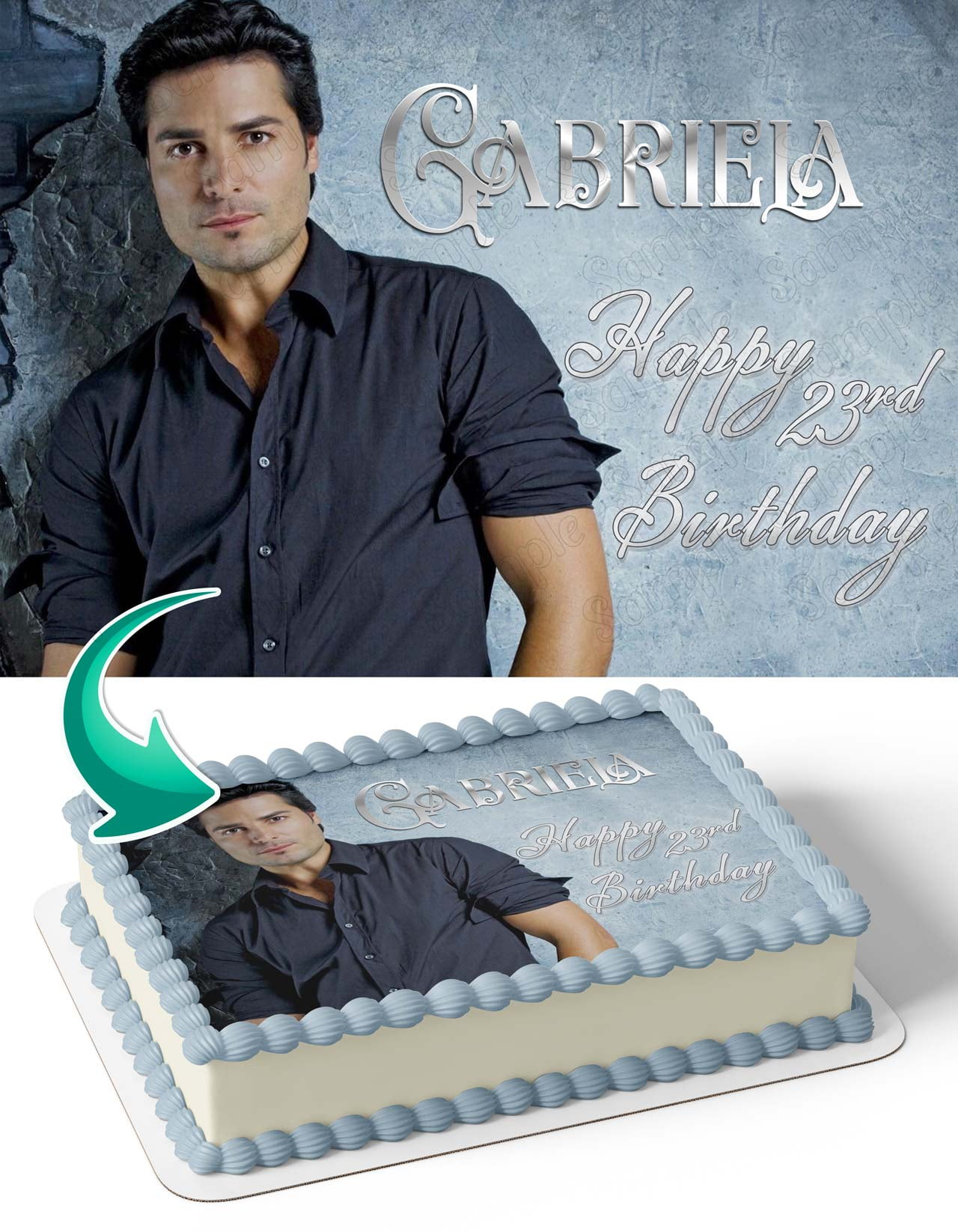 Customized Chayanne Edible Image Cake Topper, Personalized Birthday ...