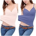 Chbgutlmr 2pc Camisoles for Women for Under Clothes Built in Bra ...