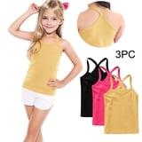 Chbgutlmr 3pc Girls Tank Tops Racerback Camisole Undershirts Sleeveless ...