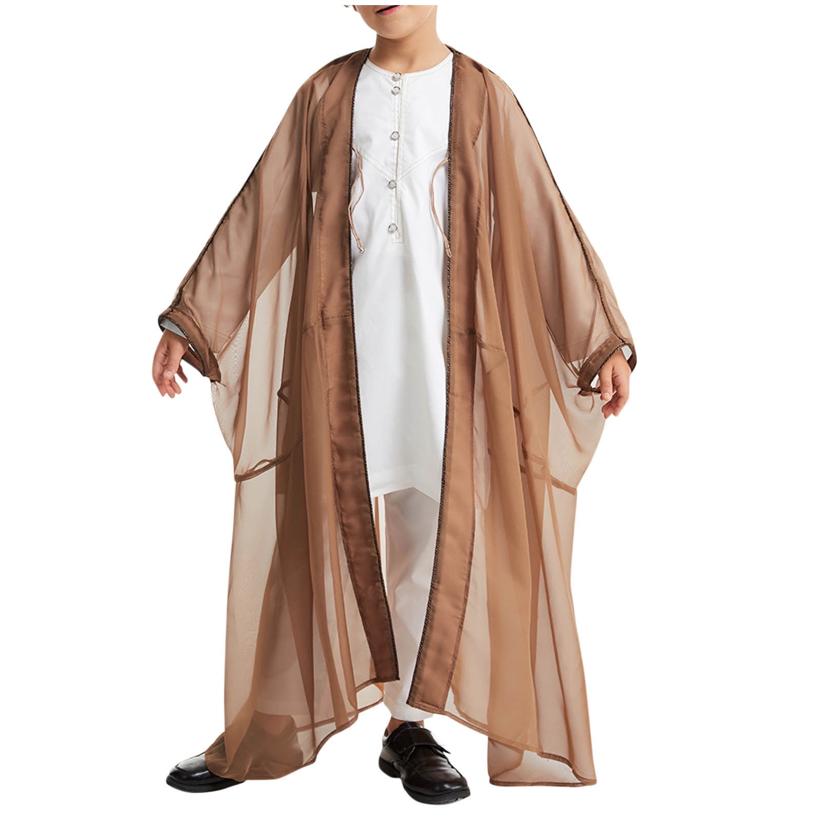 Chbgutlmr Baby Clothes Boys Long Gown Kids Open Front Solid Color Thin ...