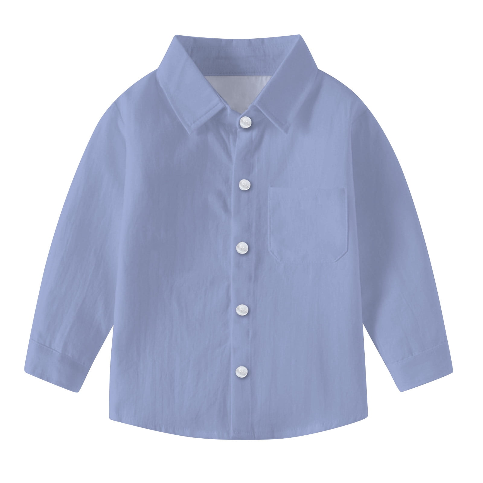 Chbgutlmr Boys Clothes Long Sleeve Dress Shirts Kids Button down Solid ...