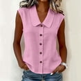 Chbgutlmr Button down Shirts for Women Sleeveless Turn down down Tank ...