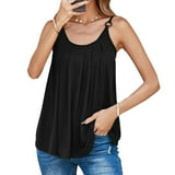 Chbgutlmr Camisole Tops for Women Sleeveless Spaghetti Strap Round Neck ...