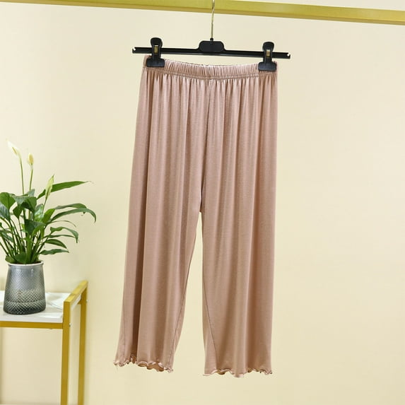 Chbgutlmr Comfy Pajama Pants for Women Elastic Waist Straight Leg ...