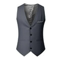 Chbgutlmr Men's Formal Dress Vests Fits for Business Sleeveless V Neck ...