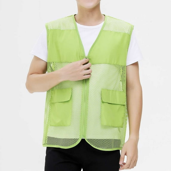 Chbgutlmr Men's Vests Summer Outdoor Mesh Patchwork Safety Work Vests ...