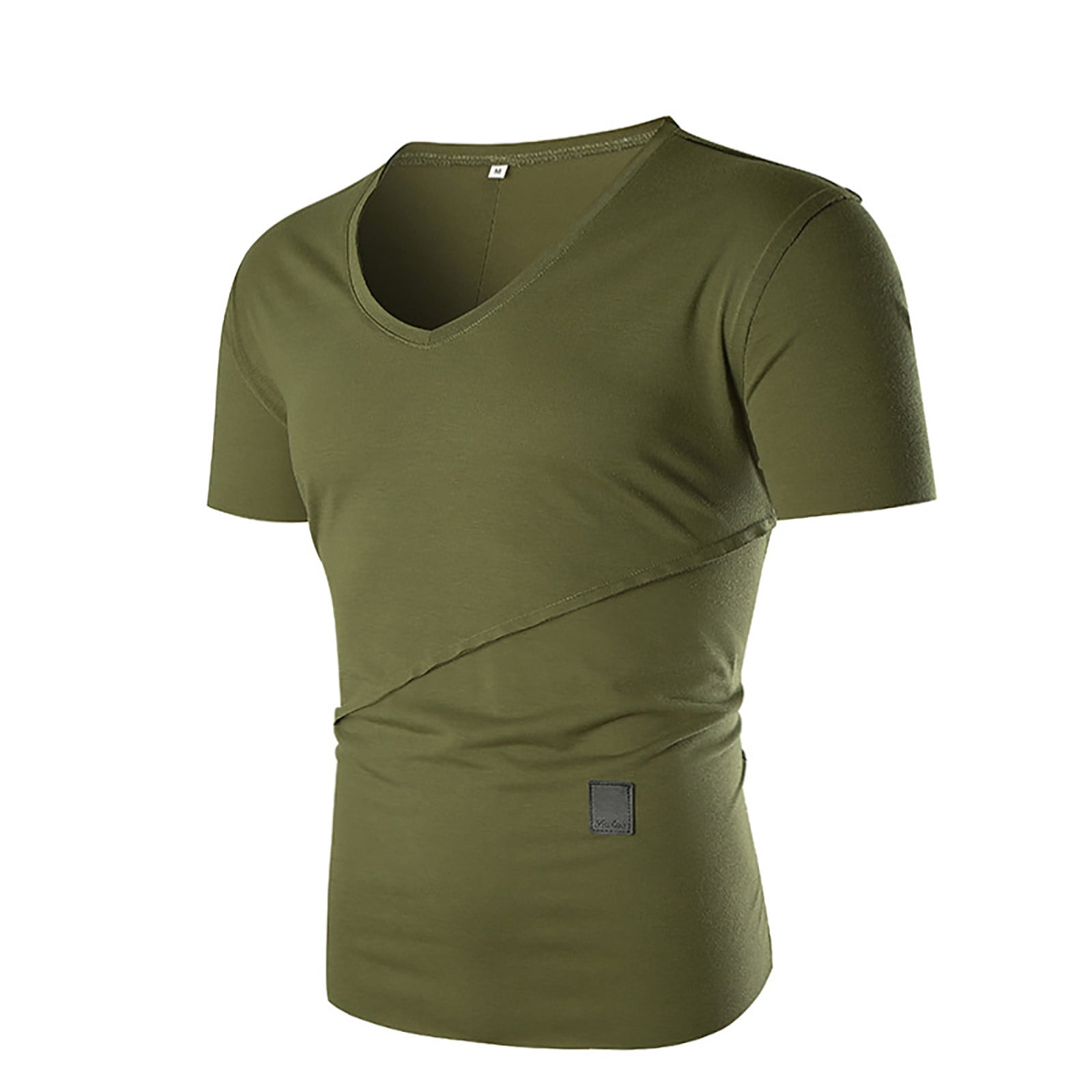 Chbgutlmr Shirt for Men Short Sleeve V Neck Fitted Tee Tops Casual ...