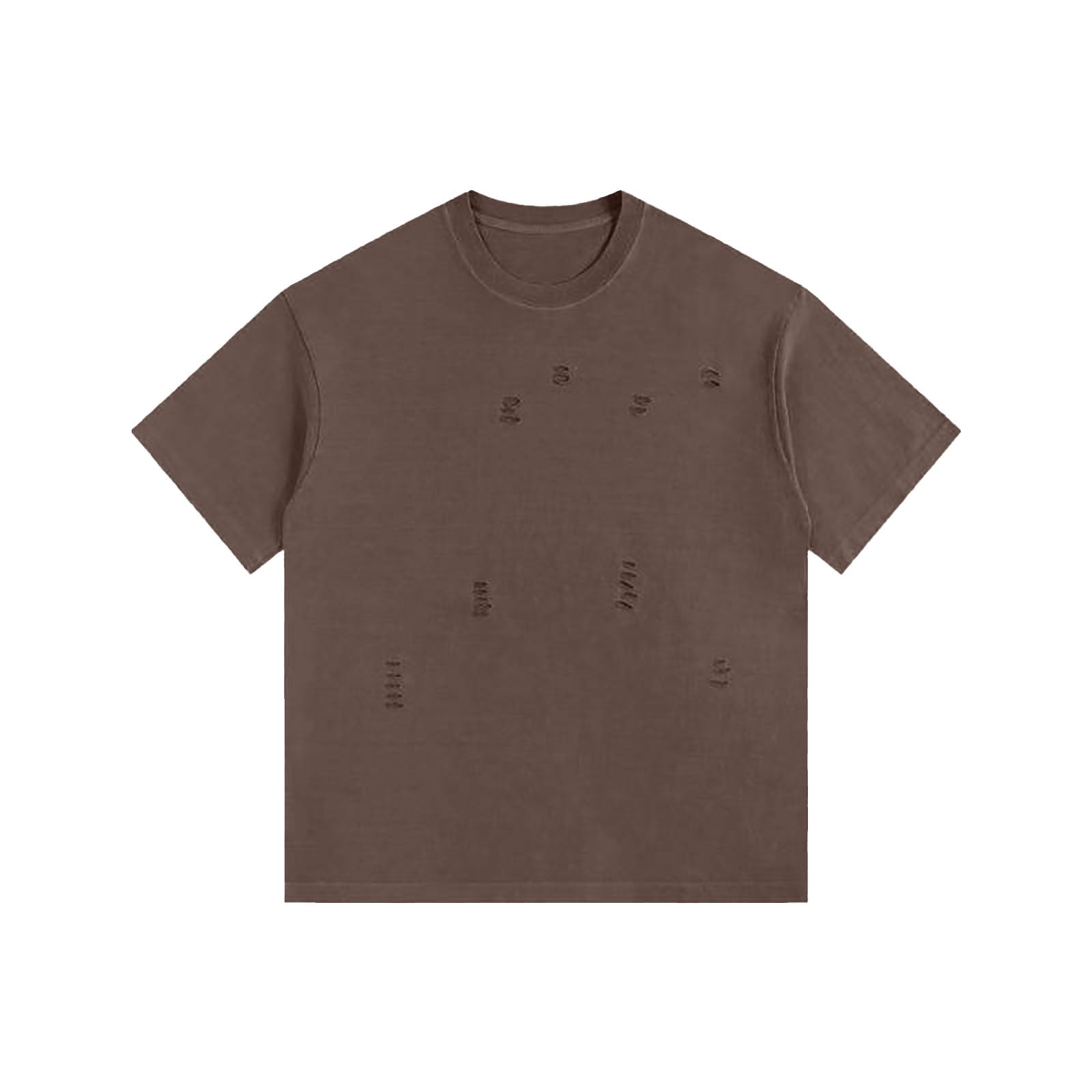 Chbgutlmr T Shirts for Men Crewneck Short Sleeve Cut out Holes Trendy ...