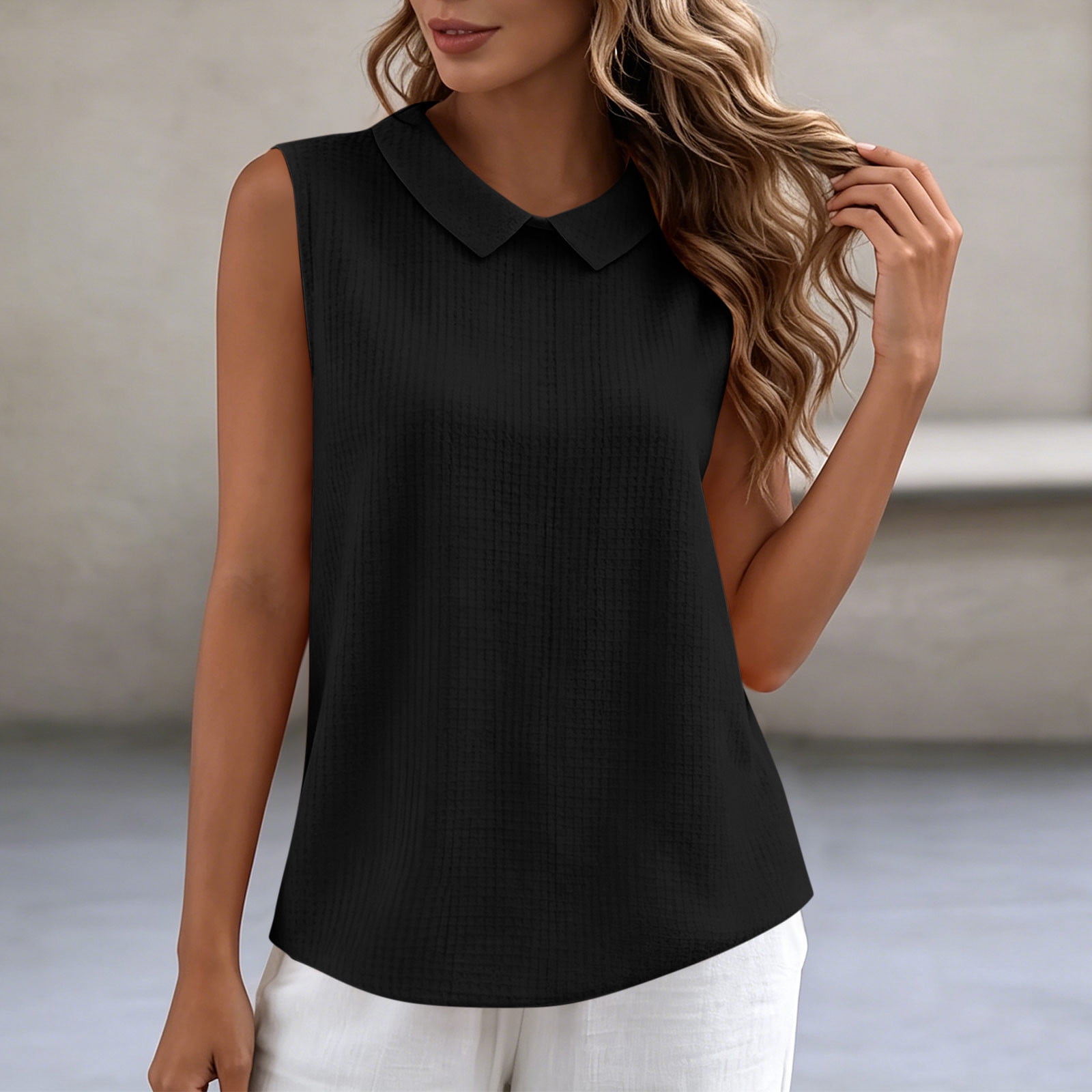 Chbgutlmr Womens Tank Tops Casual Loose Summer Trendy Plain T-Shirts ...