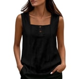 Chbgutlmr Womens Tank Tops Casual Loose Summer Trendy T-Shirts ...