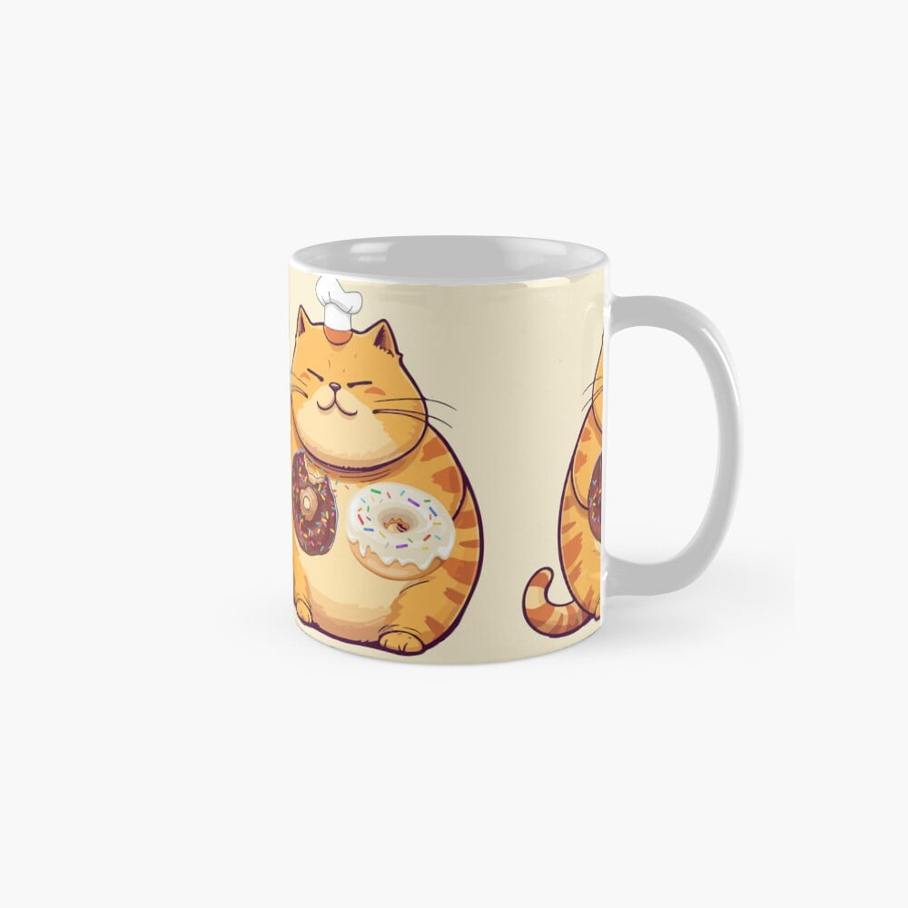 Che Cat eating 2 donuts Che unny- Animal Restaurant or Cat Lover ...