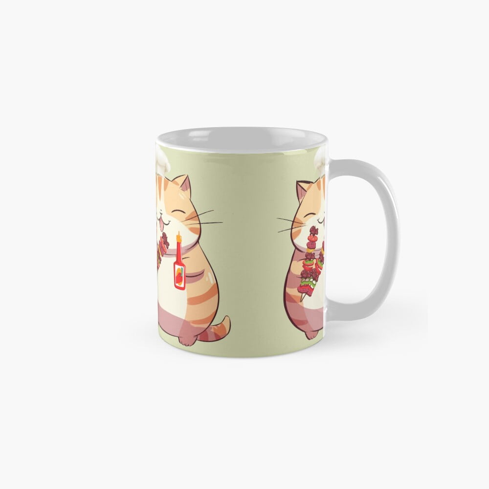 Che Cat eating grilled meat Che unny- Animal Restaurant or Cat Lover ...