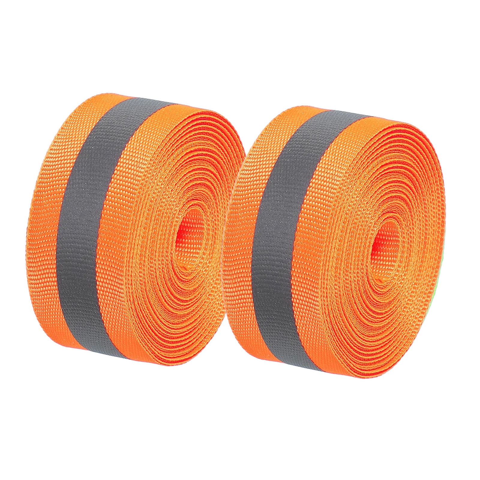 Che Yi Bao 1" x 66ft Orange 2 Rolls Sew-on High Visibility Reflective ...